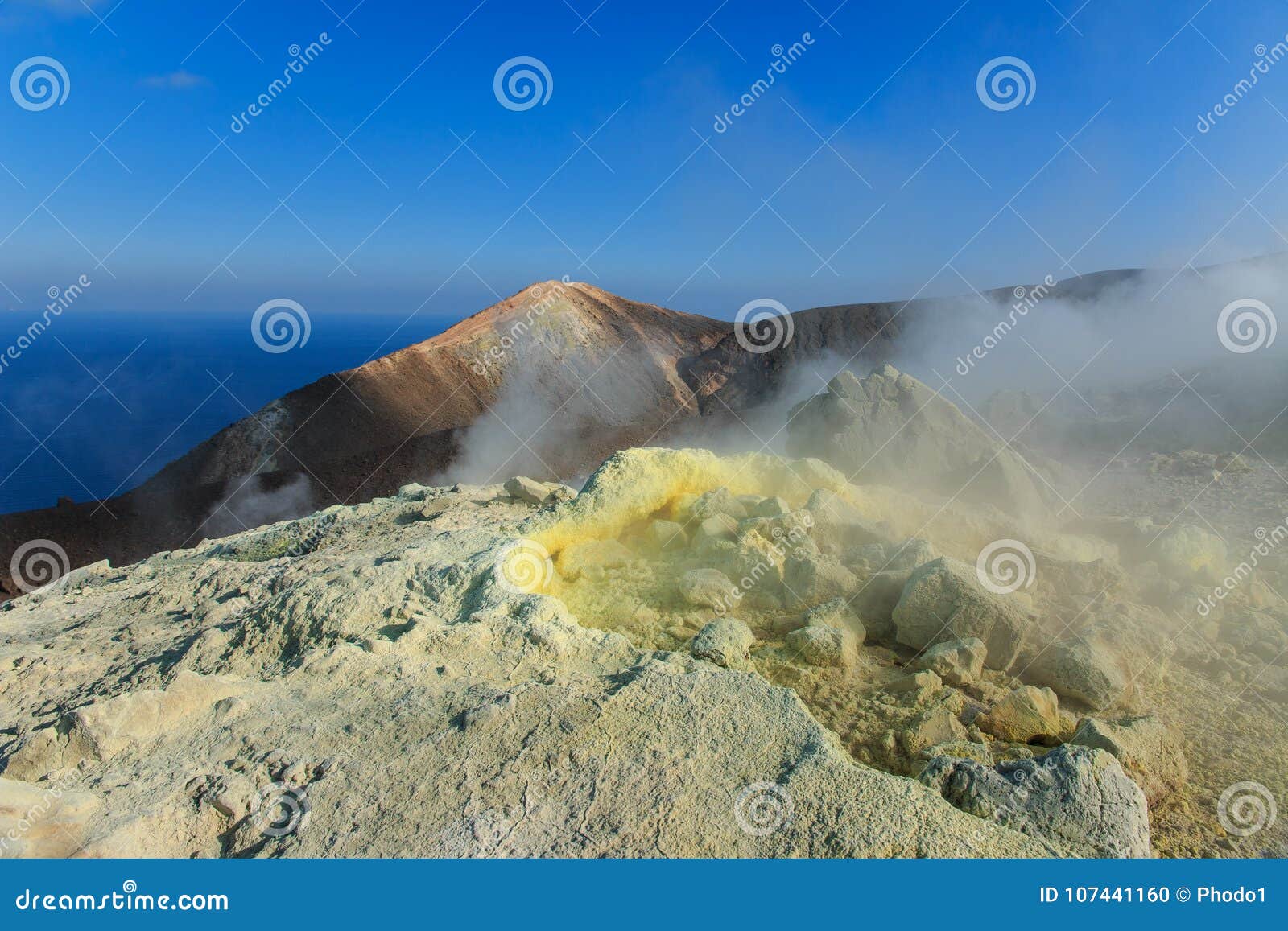 Volcano on Vulcano Island Sicily Stock Photo - Image of cone, dangerous ... Volcano on Vulcano Island Sicily Stock Photo - Image of cone, dangerous ...