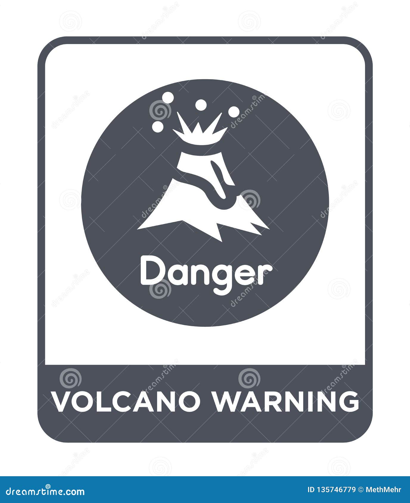 Warning Volcano Signs. Warning Volcano Sign. Warning Sign Isolated On ...