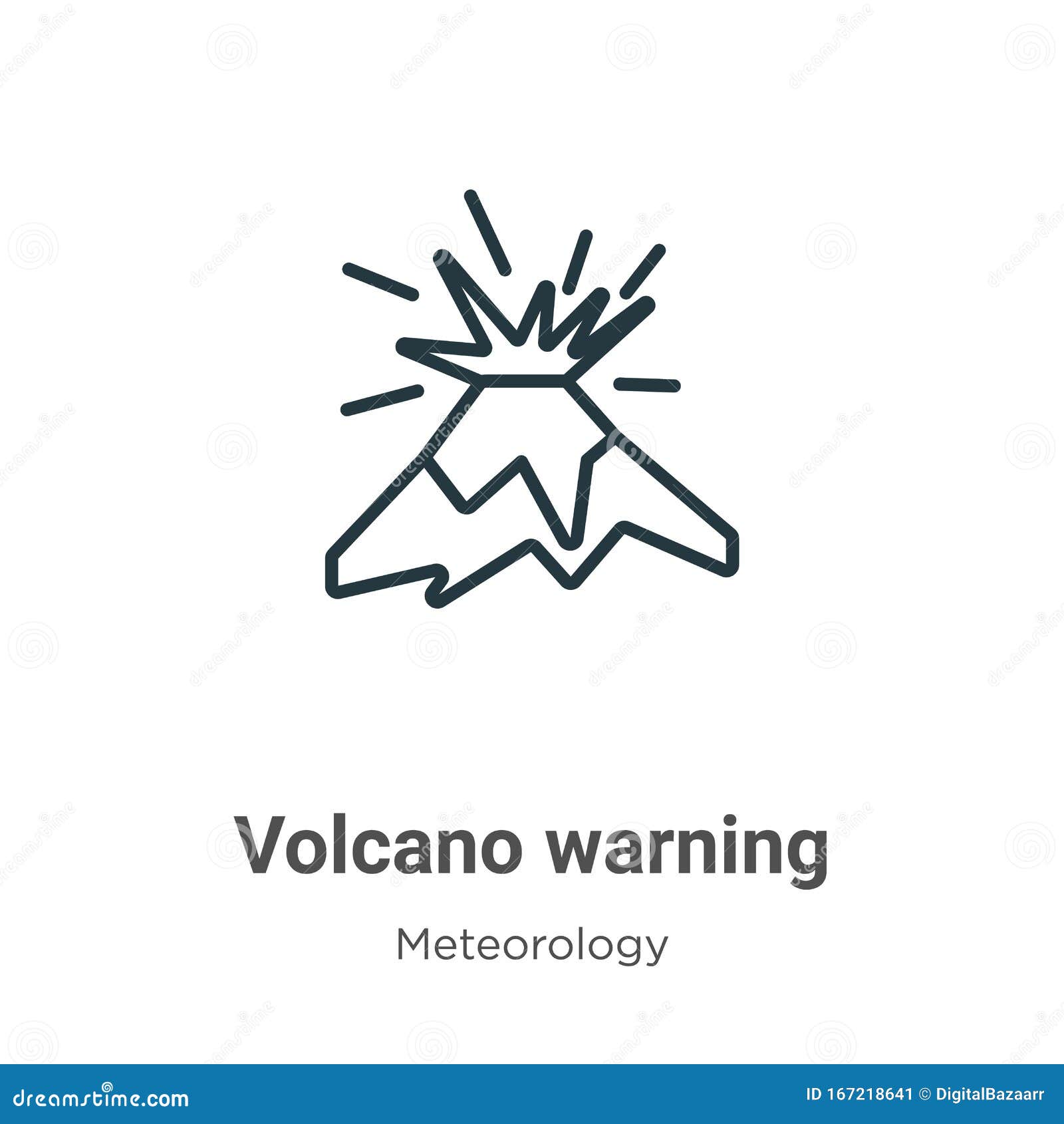 Volcano Warning Vector Icon Isolated On Transparent Background ...