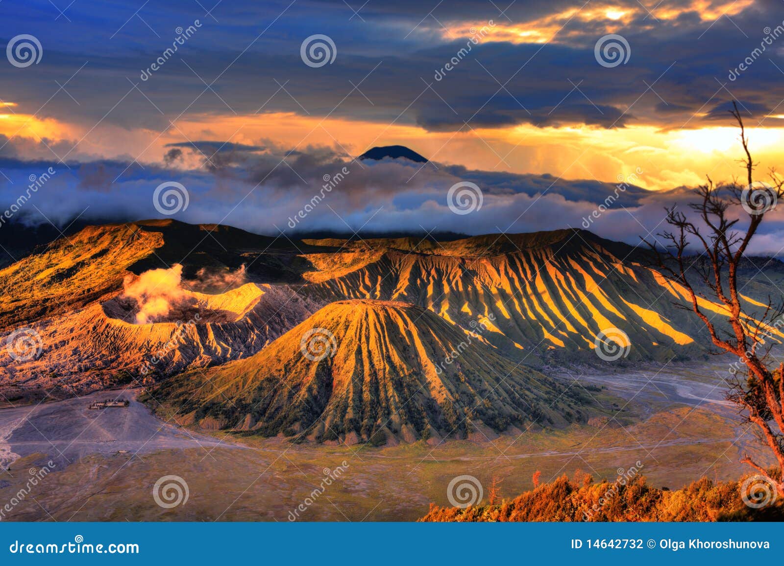 Volcanoes stock photo. Image of hill, national, blue - 14642732