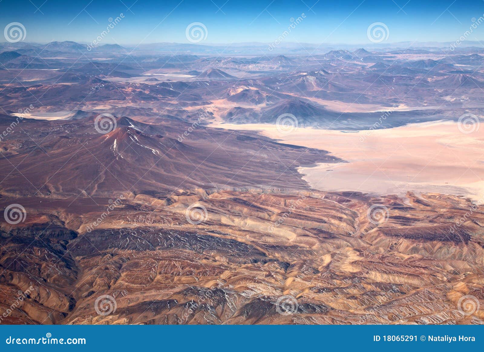 Volcanoes in Atacama Desert, Chile Stock Image - Image of birdeye ...