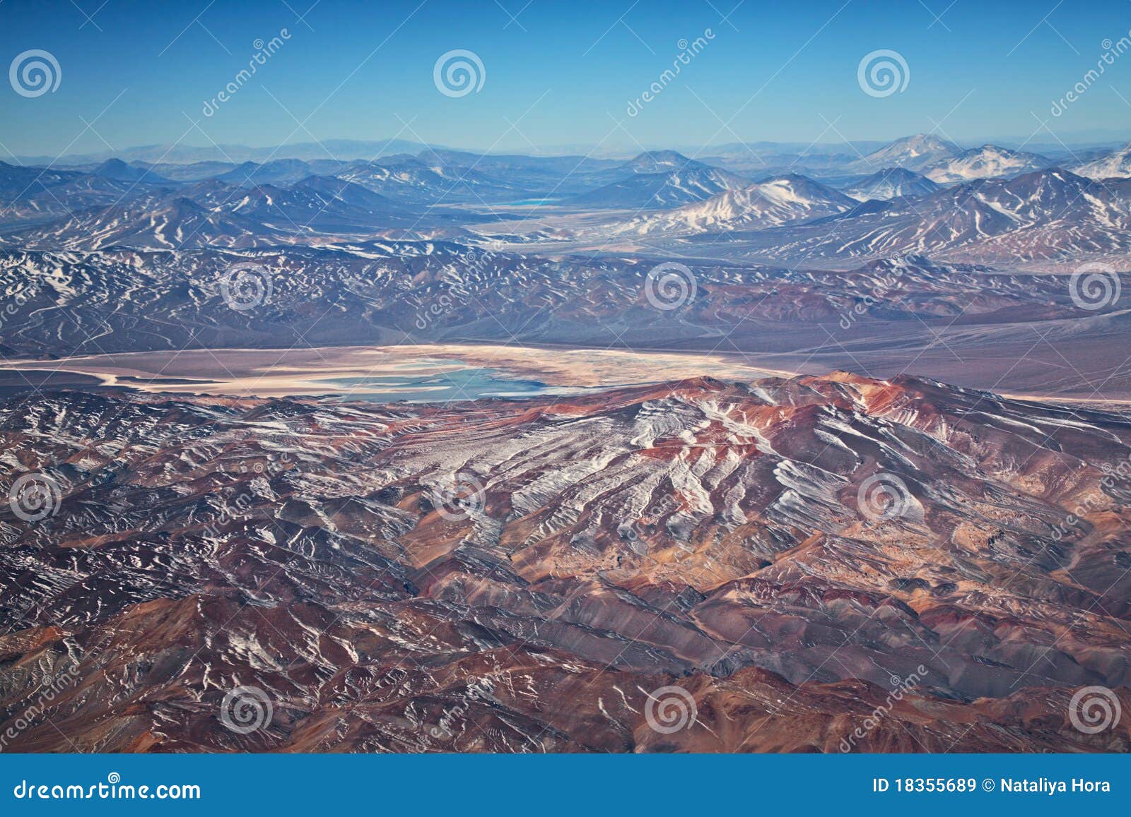 Volcanoes in Atacama Desert, Chile Stock Image - Image of barren ...