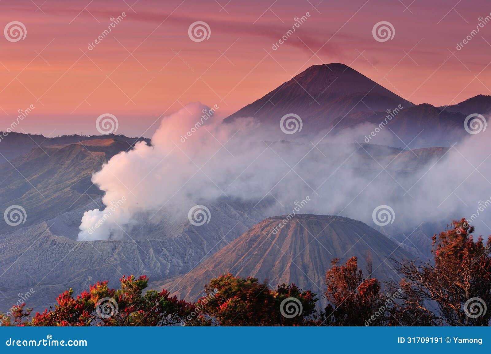 Volcanoes of Bromo National Park, Java Stock Image - Image of hike ...