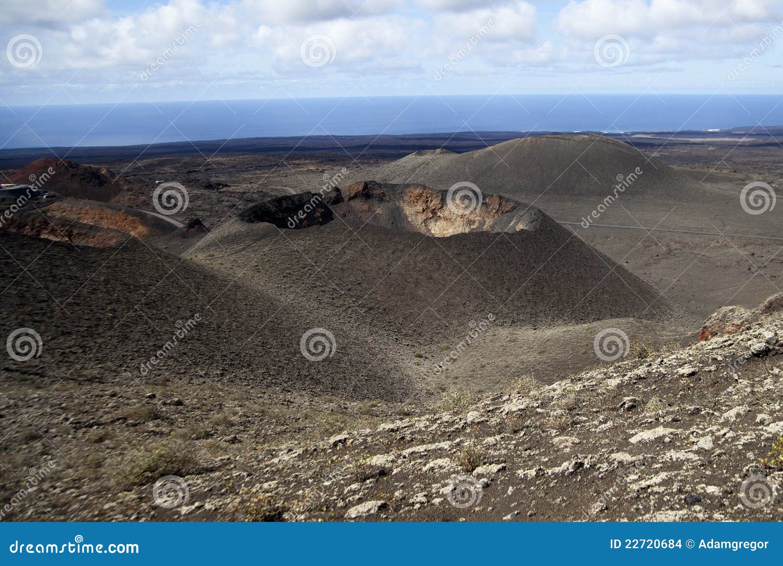 Volcanos in Lanzarote in Spain Stock Photo - Image of beautiful ...