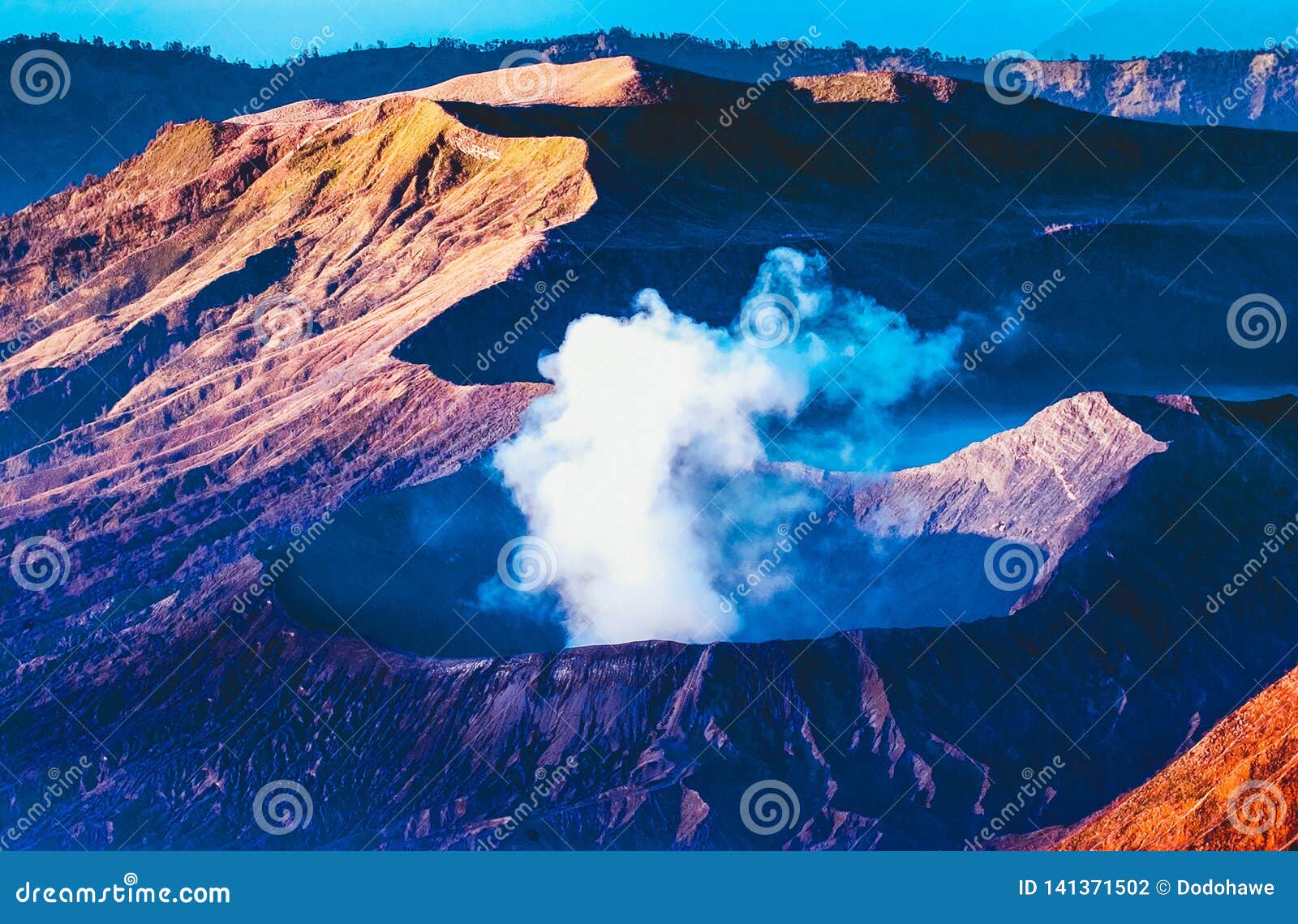 Volcanos Mount Semeru and Bromo in East Java Stock Photo - Image of ...