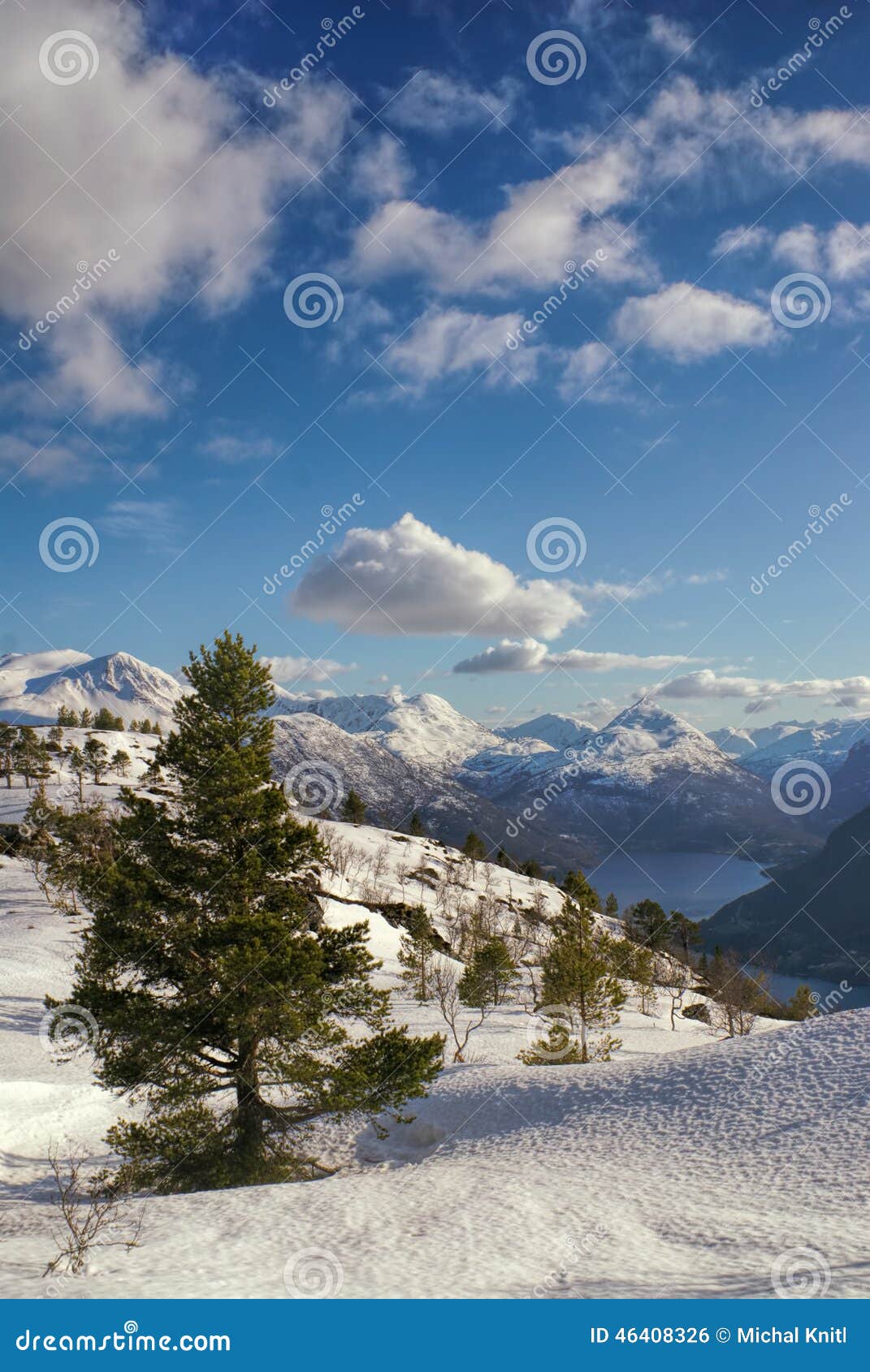 Volda stock photo. Image of winter, sunlit, sunlight - 46408326