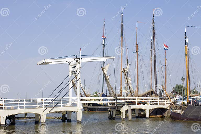 Volendam Harbor stock photo. Image of volendam, flags - 2681094