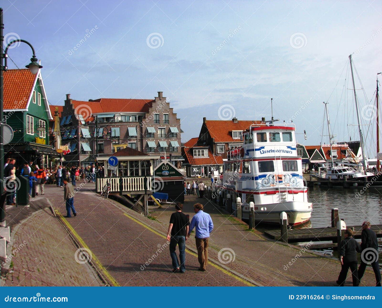Volendam Harbour, Holland editorial stock image. Image of holiday ...