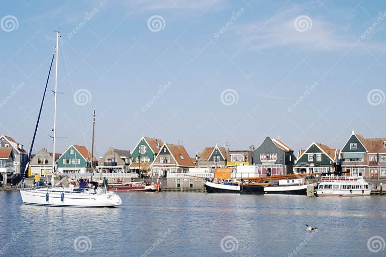 Volendam Harbour, Holland stock image. Image of blue, europe - 367135