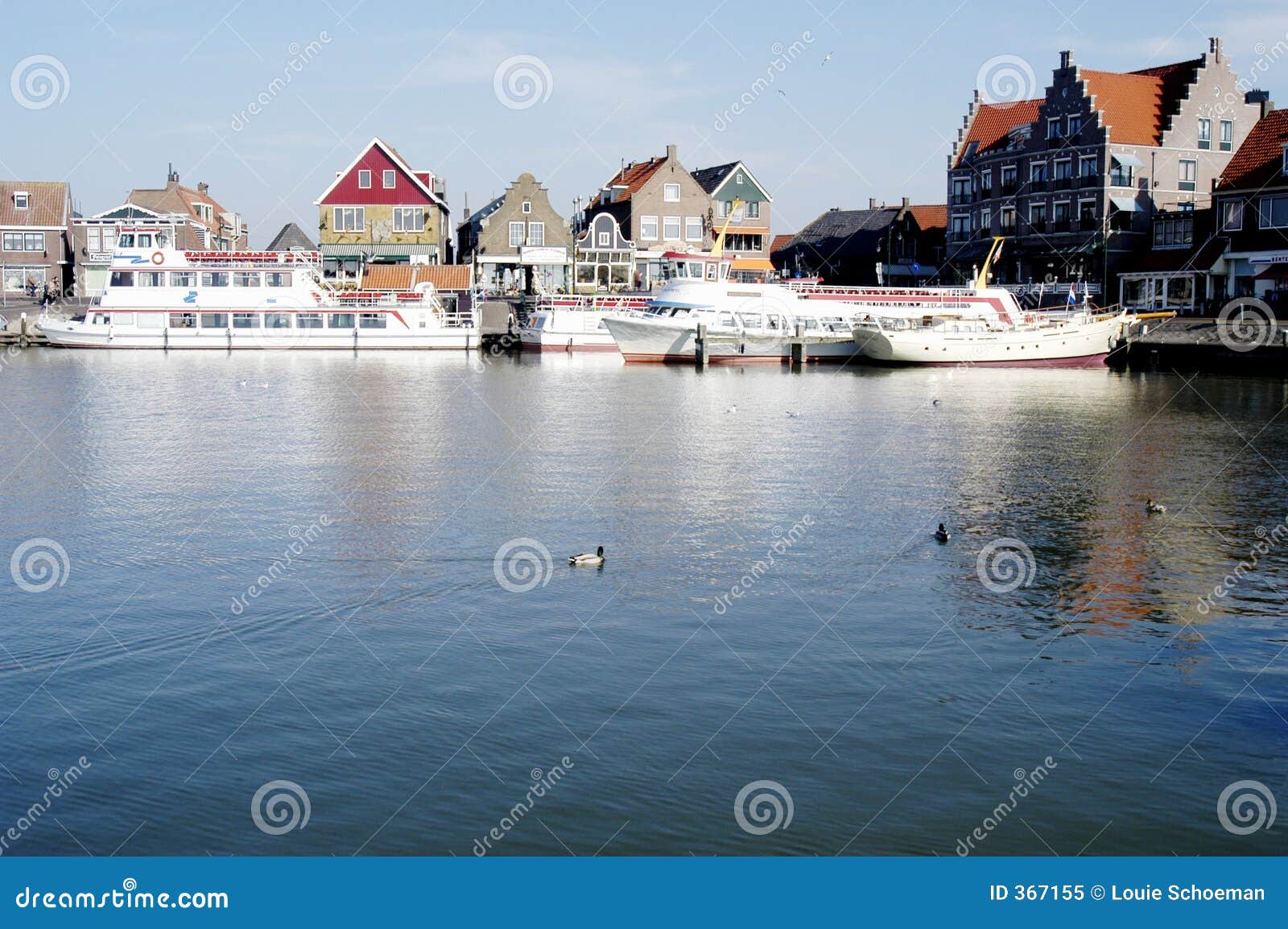 Volendam Harbour, Holland stock image. Image of live, relax - 367155