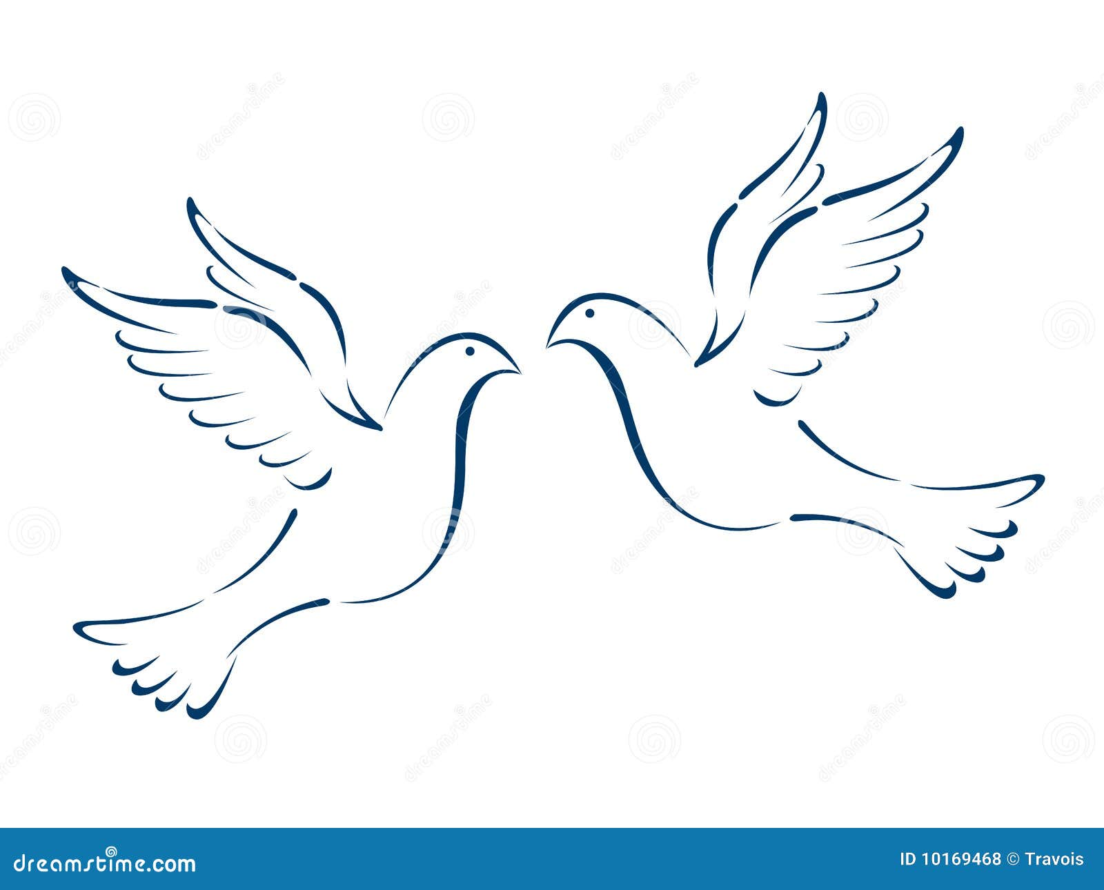 Voler de colombes illustration de vecteur. Illustration du doux - 10169468