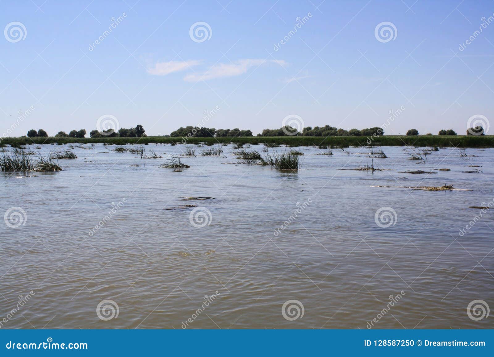 Volga river delta stock photo. Image of water, landscape - 128587250