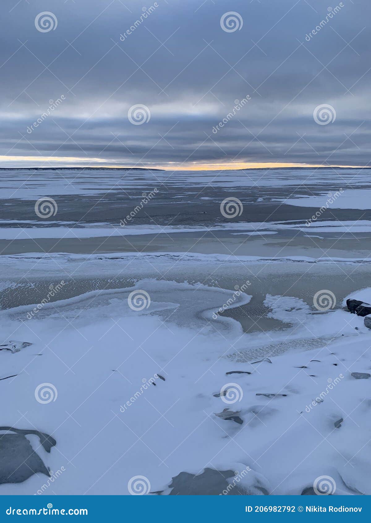 Volga River frozen stock photo. Image of outdoors, environment - 206982792
