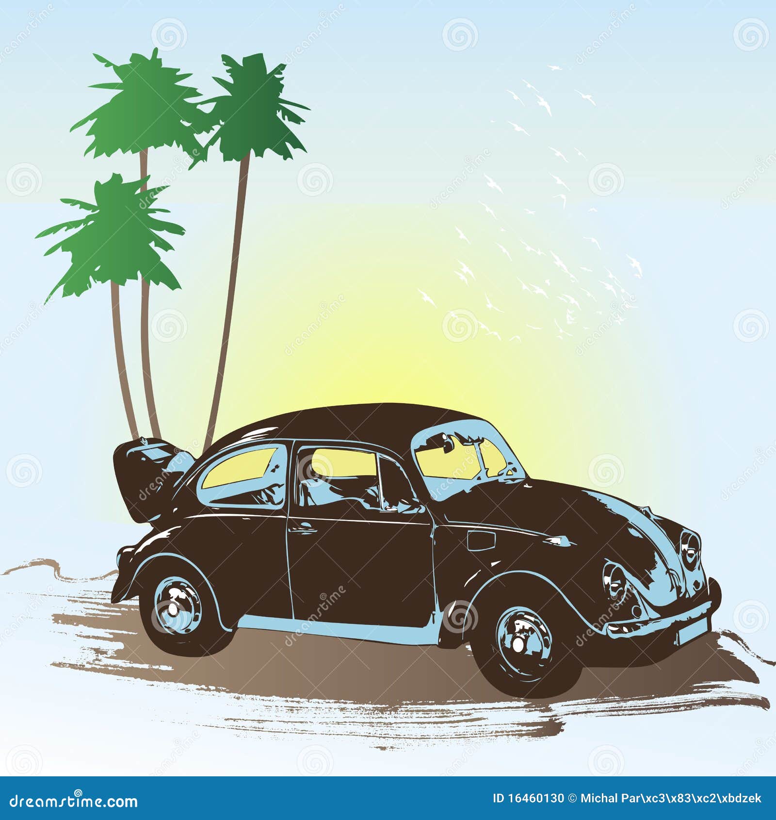 Volkswagen Beetle Cartoon Royalty-Free Stock Photography ...