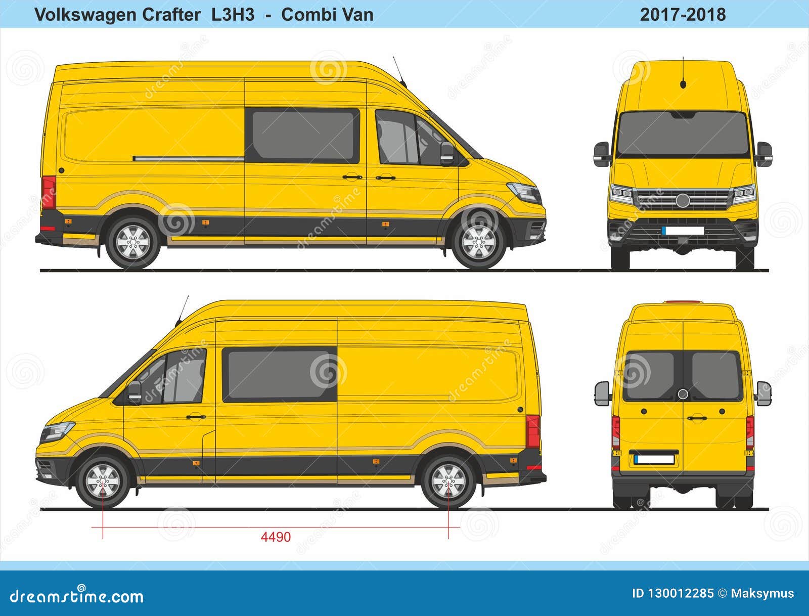 Volkswagen Crafter Combi Van L3H3 2017-2018 Image éditorial ...