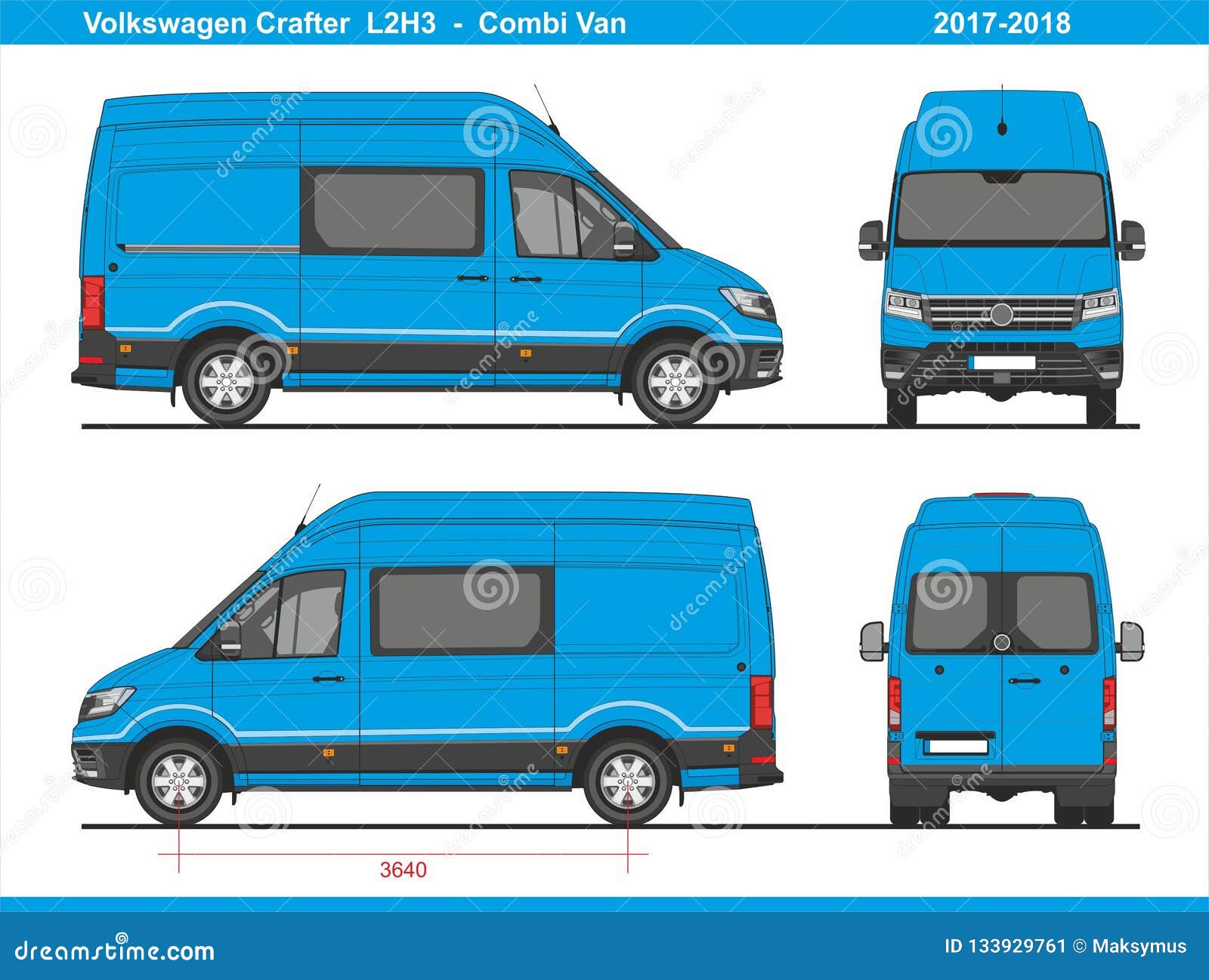Volkswagen Crafter Combi Van L2H3 2017-2018 Photo éditorial ...