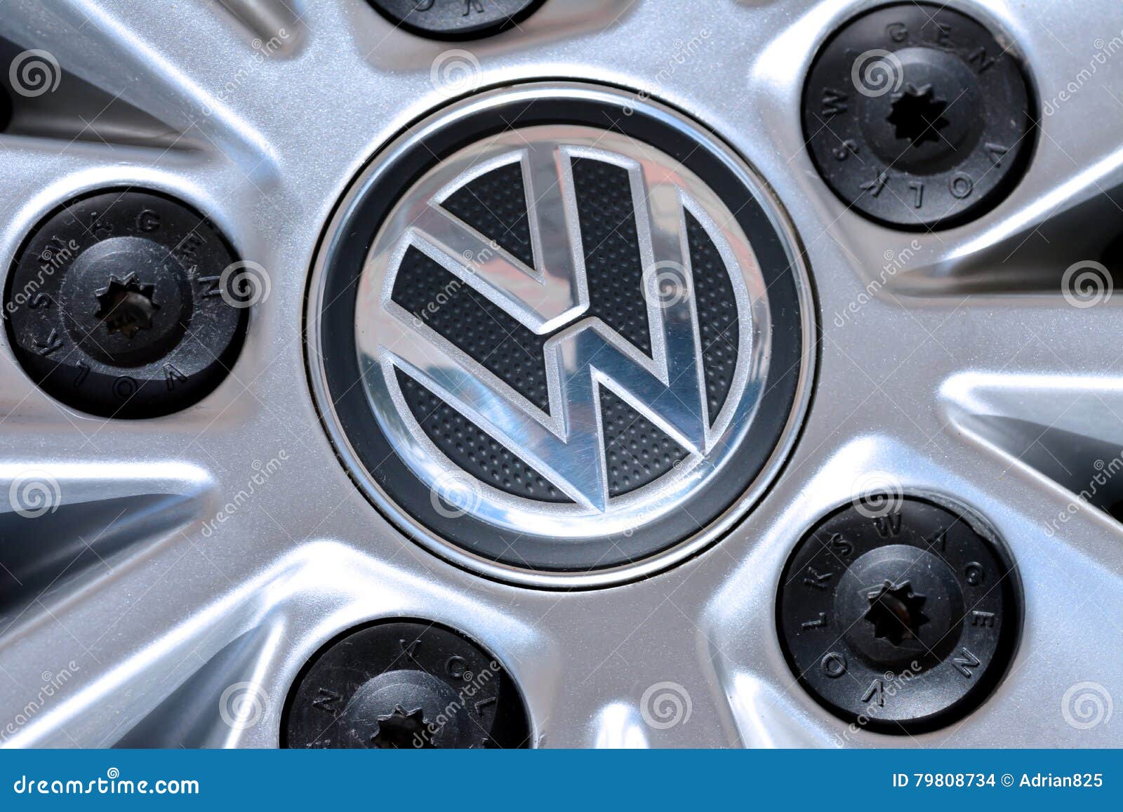 Volkswagen logo on wheel editorial stock image. Image of failure - 79808734