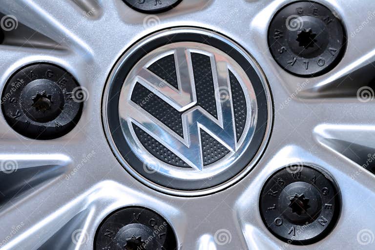 Volkswagen logo on wheel editorial stock image. Image of failure - 79808734