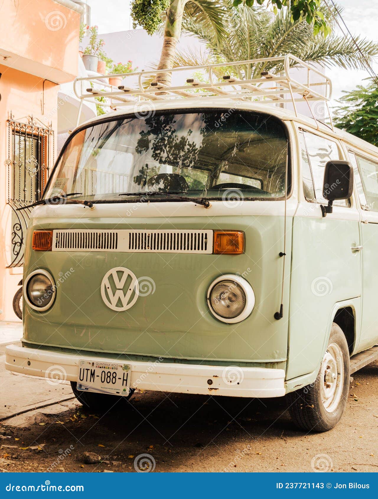 A Volkswagen Van, in Tulum, Quintana Roo, Mexico Editorial Stock Photo ...