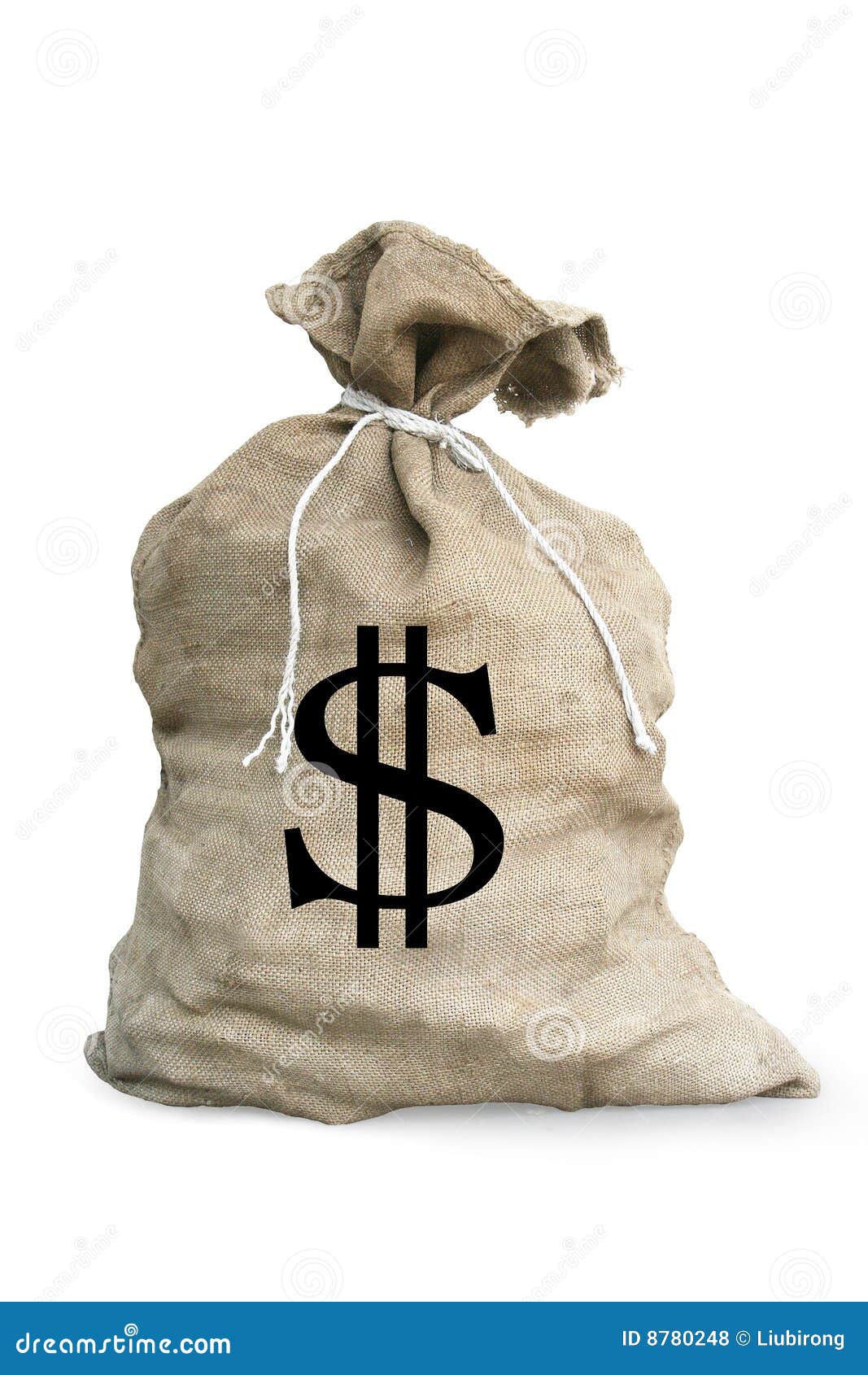 Voll vom Geldsack stockfoto. Bild von finanzierung, zinsen - 8780248