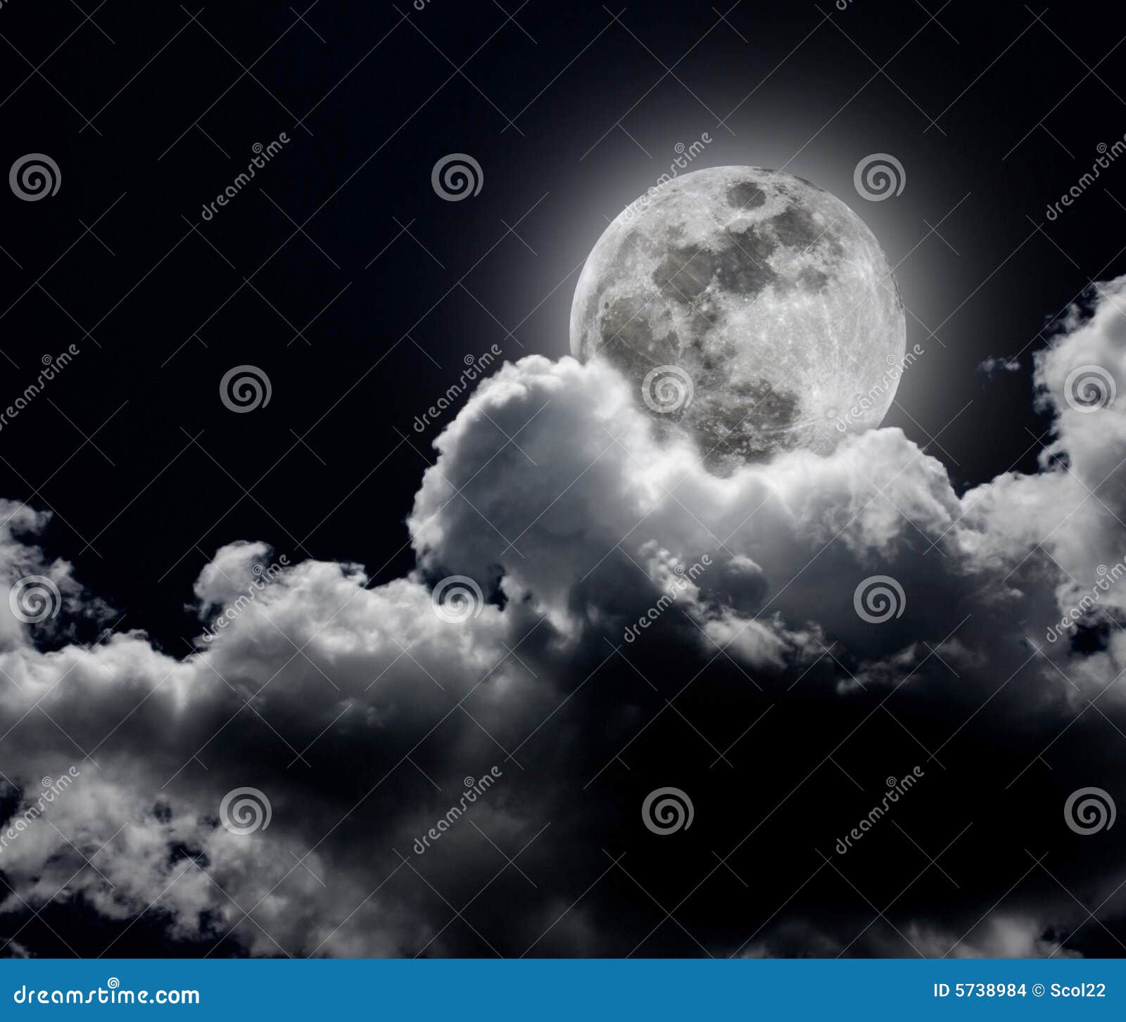 Volle maan stock foto. Image of volledig, middernacht - 5738984