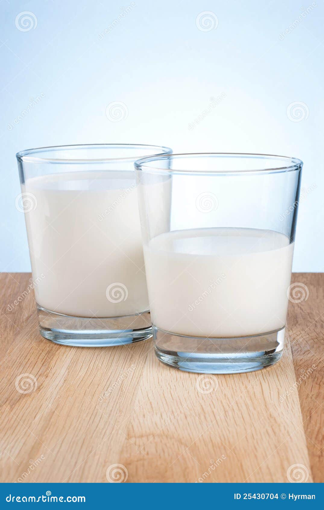 Volledig En Half Glas Verse Melk Stock Foto - Image of raad, half: 25430704