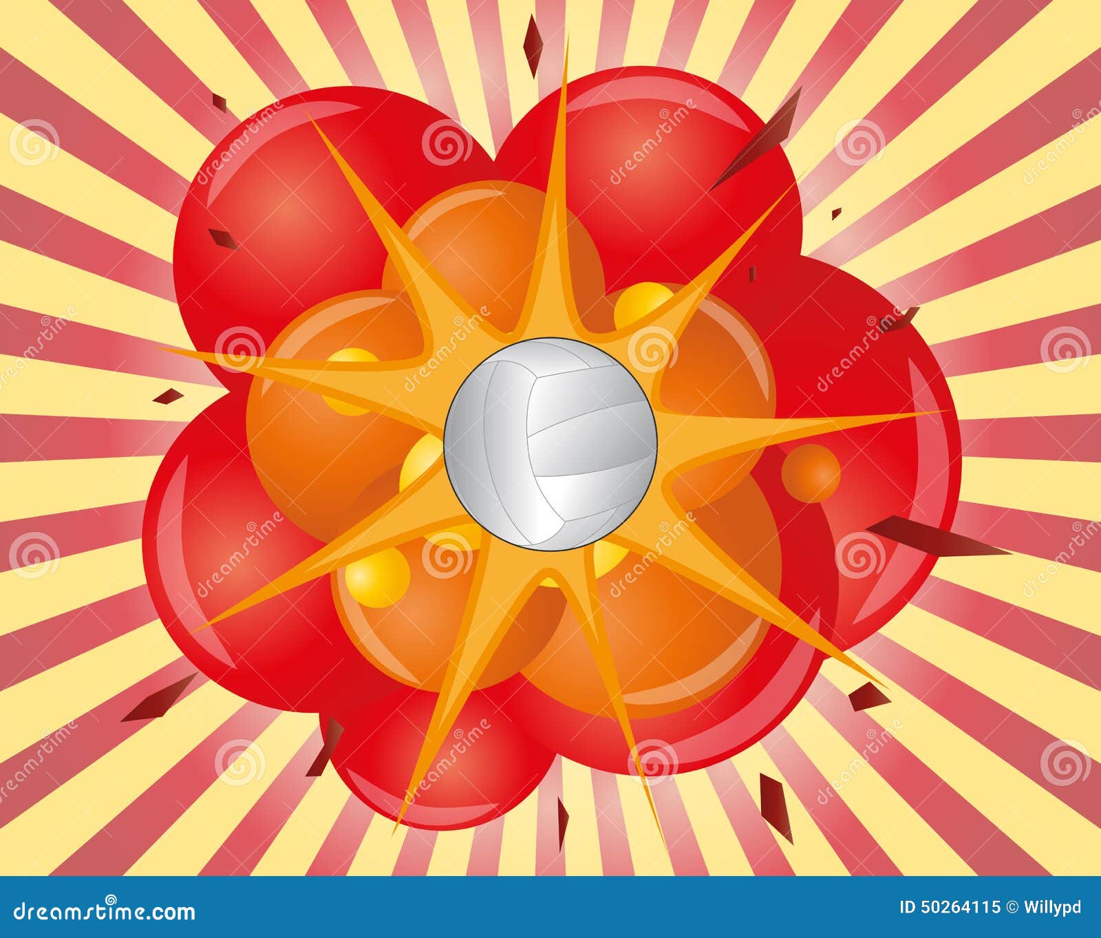 Volley explosion stock vector. Illustration of sport - 50264115