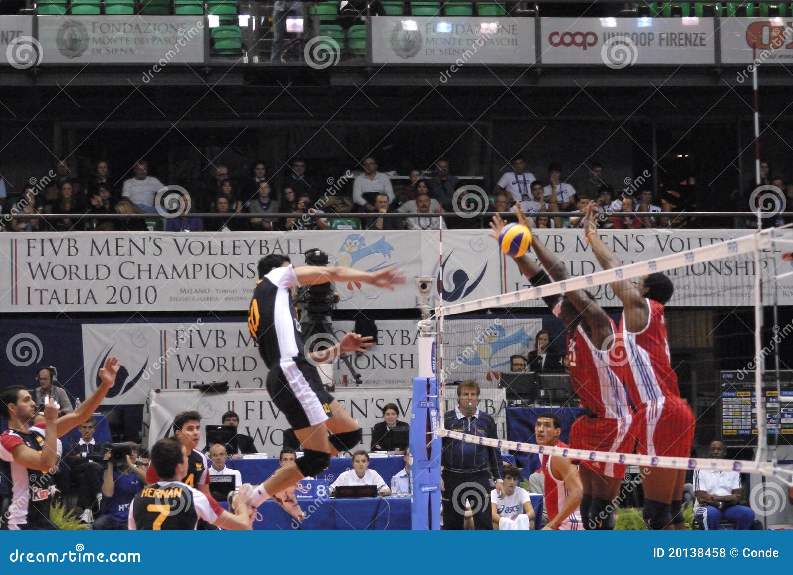 Volley Game. Ofensive Action Editorial Stock Photo - Image of ...