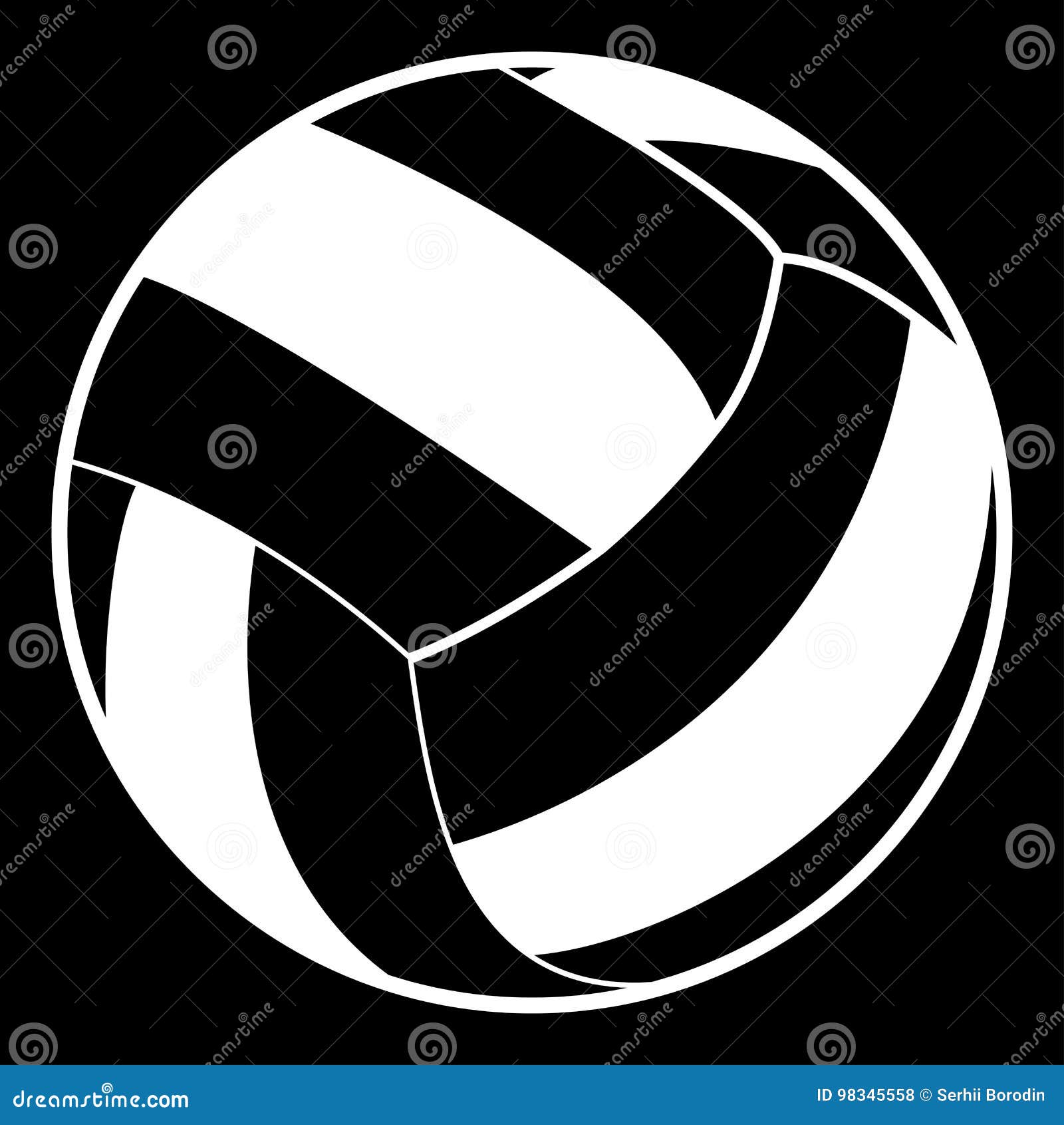 Volleyball Ball White Color Icon . Stock Vector - Illustration of play ...