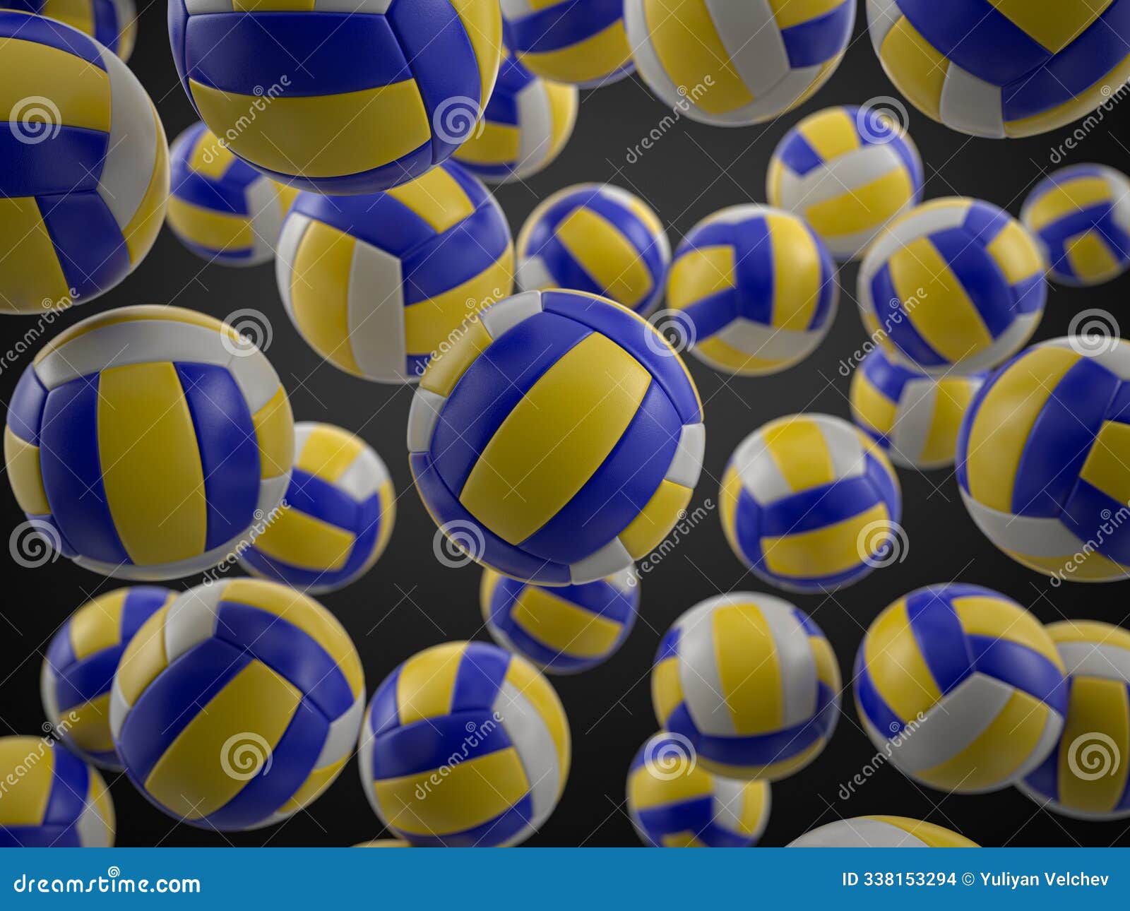 Volleyball Balls Background Stock Illustration - Illustration of ...