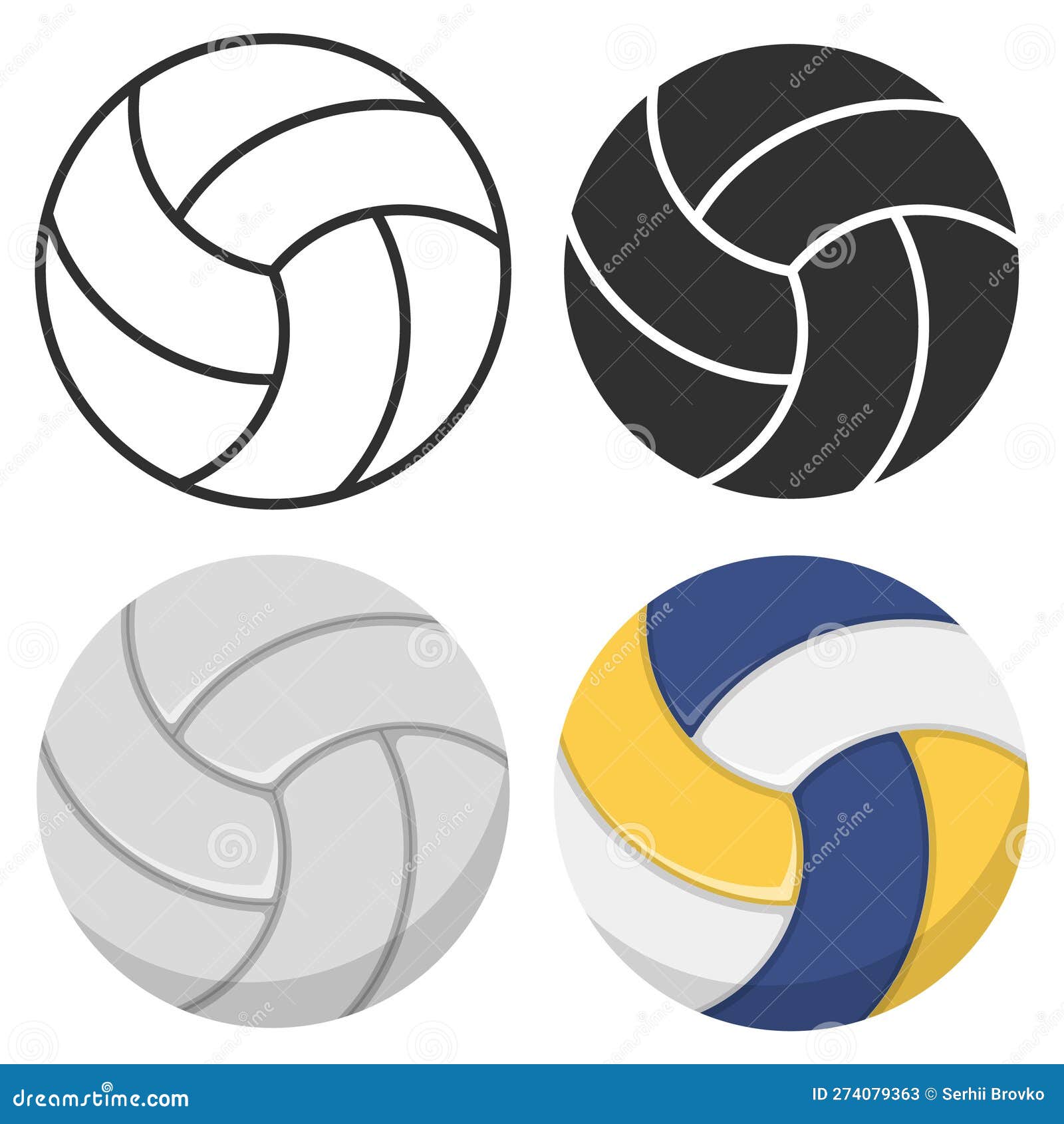 Volleyball Balls 3D Rendering Stock Image | CartoonDealer.com #127244389