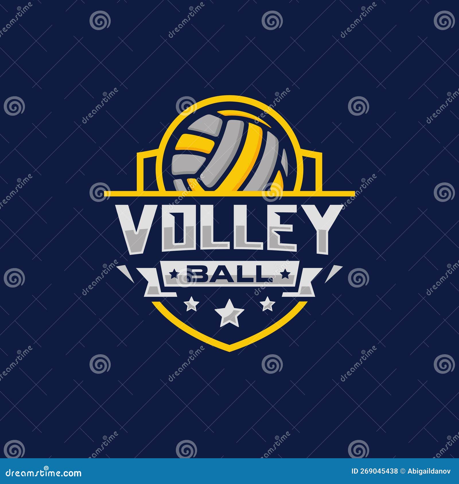 Volleyball team logo stock vector. Illustration of ball - 269045438