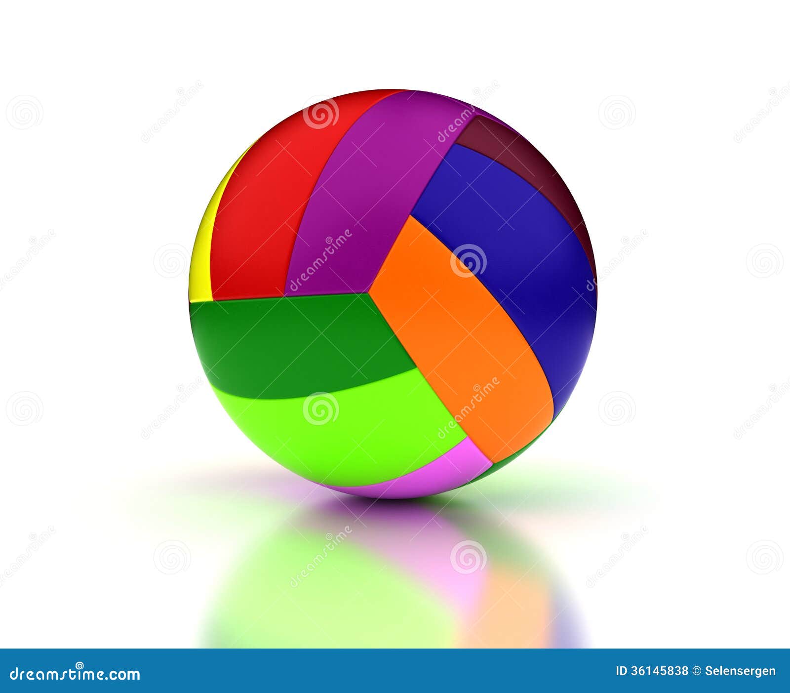 Volleyball coloré illustration stock. Illustration du activité - 36145838