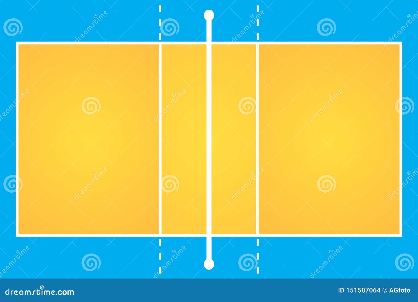 Volleyball court vector stock vector. Illustration of blue - 151507064