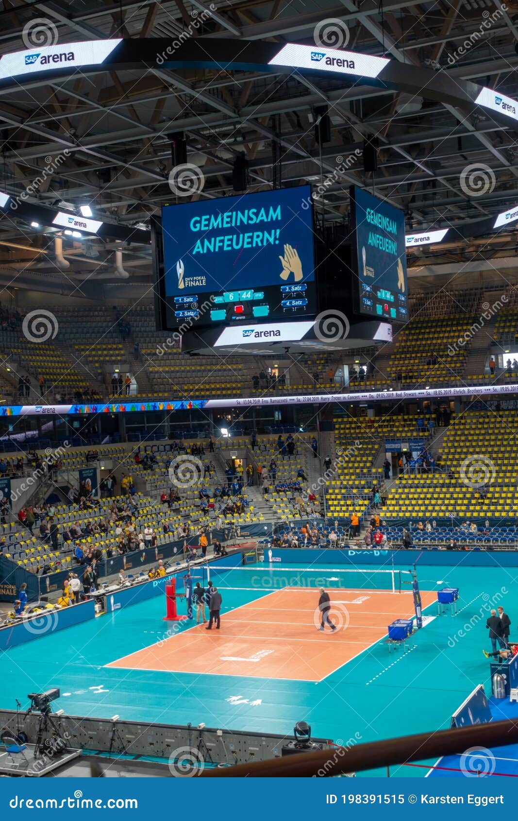 SAP-Arena In Mannheim, Germany, During A Handball Match Without ...