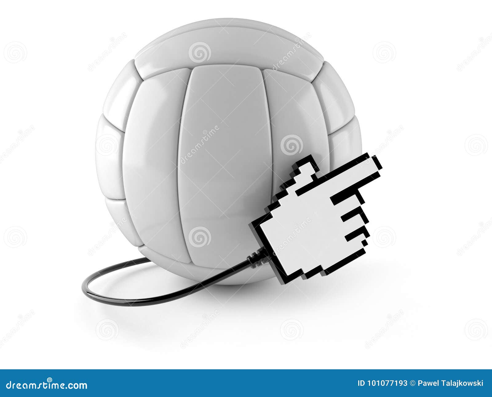 Volleyball with cursor stock illustration. Illustration of volleyball ...