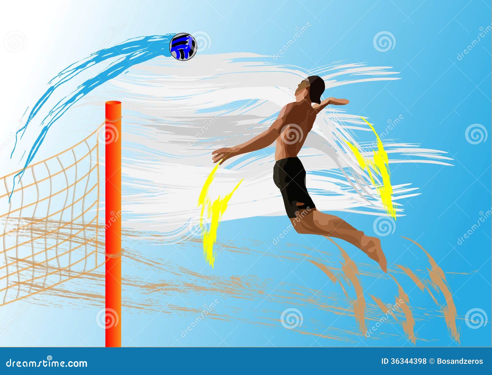Volleyball high jump shot stock photo. Image of blue - 36344398