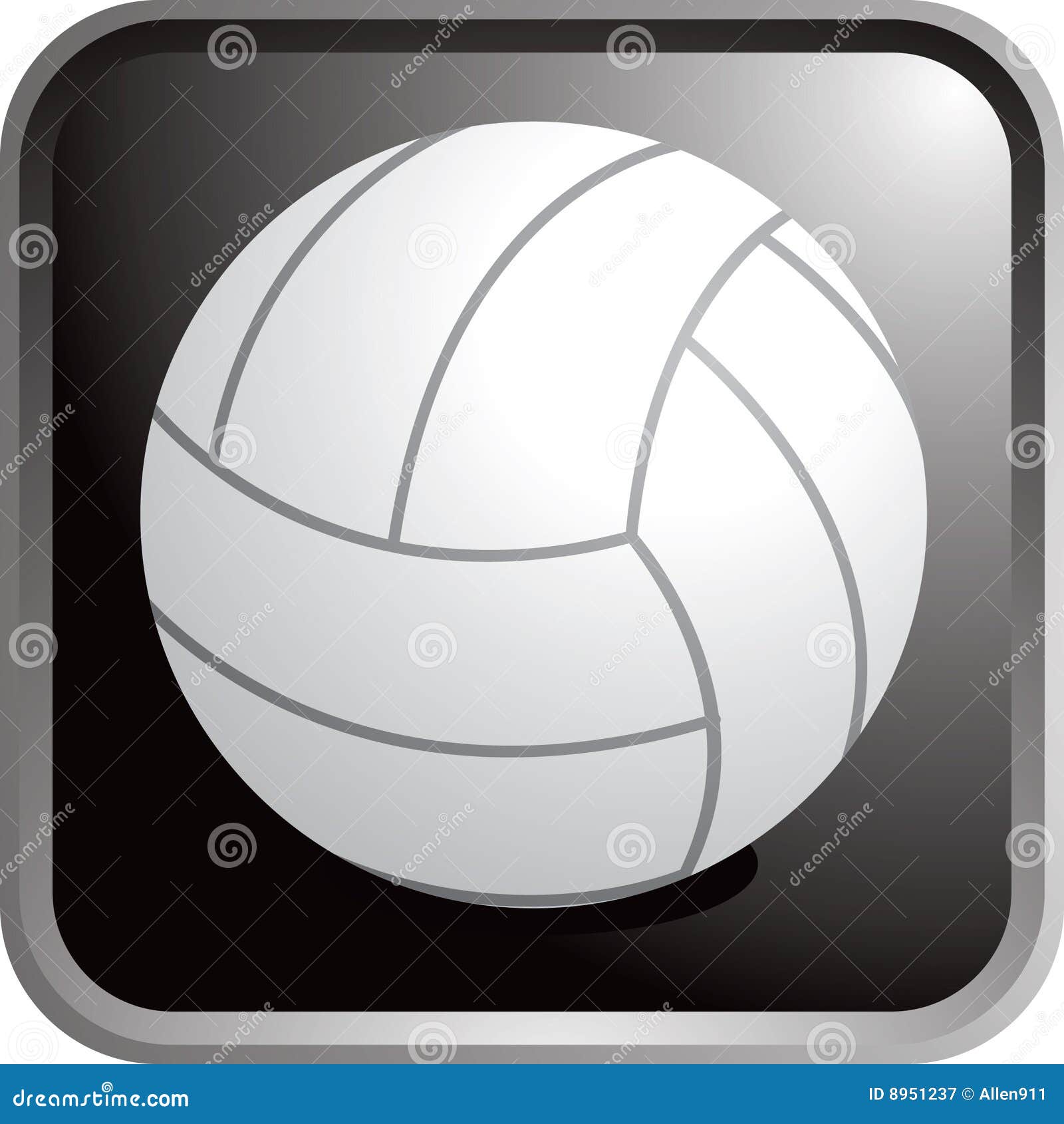 Volleyball icon stock vector. Illustration of active, leisure - 8951237