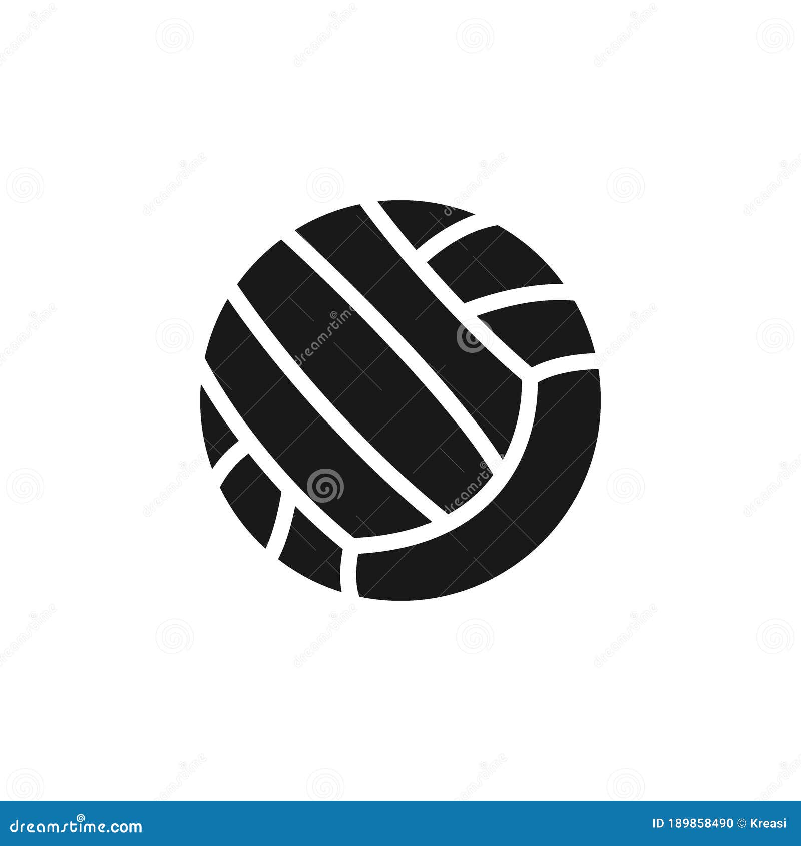 Volleyball Icon Flat Vector Illustration Stock Vector - Illustration of ...