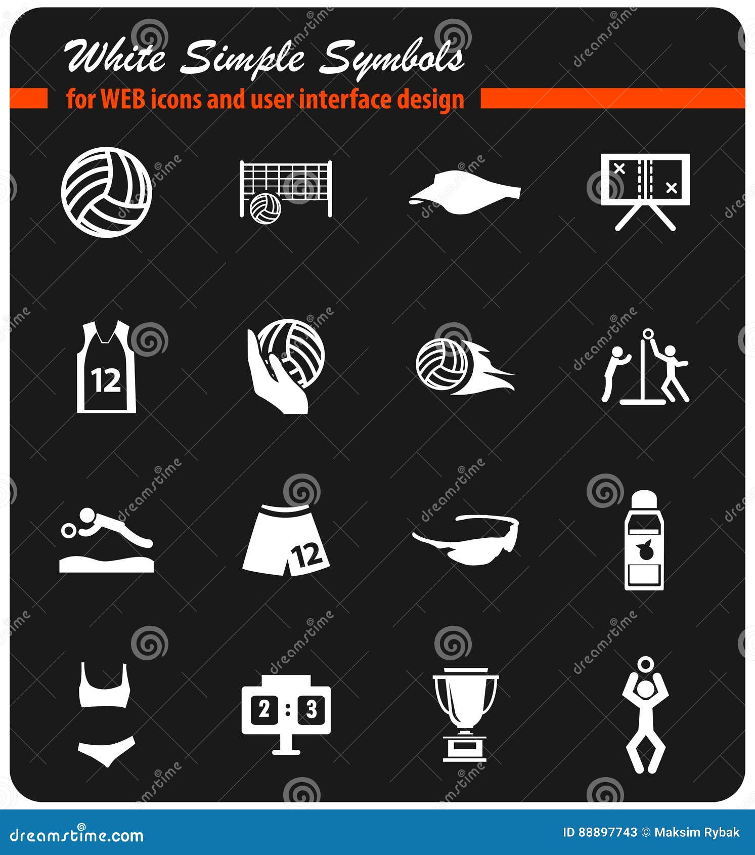 Volleyball icon set stock illustration. Illustration of sunglasses ...