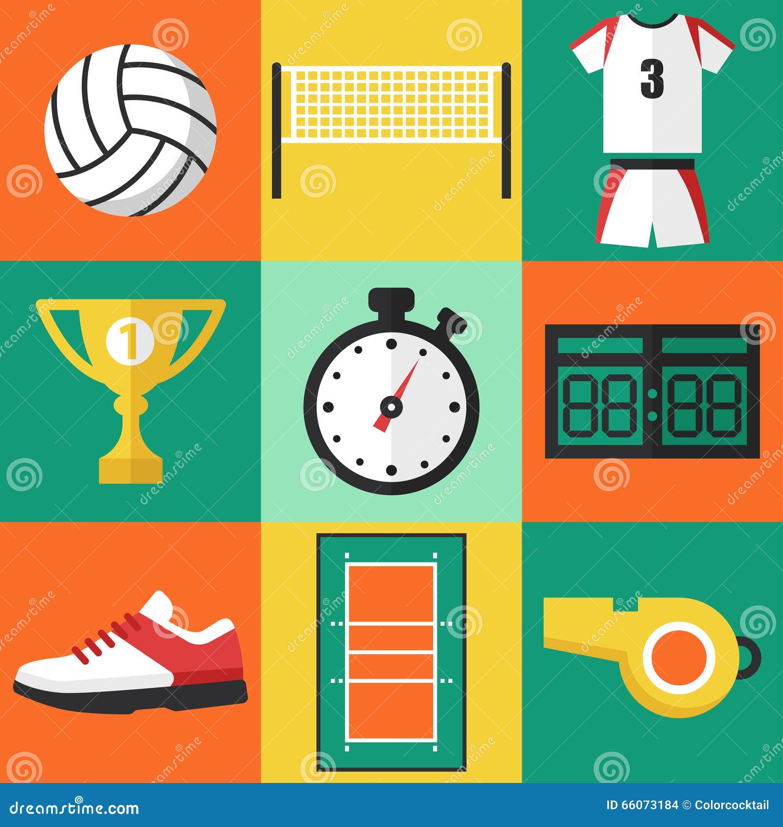 Volleyball icons stock vector. Illustration of court - 66073184