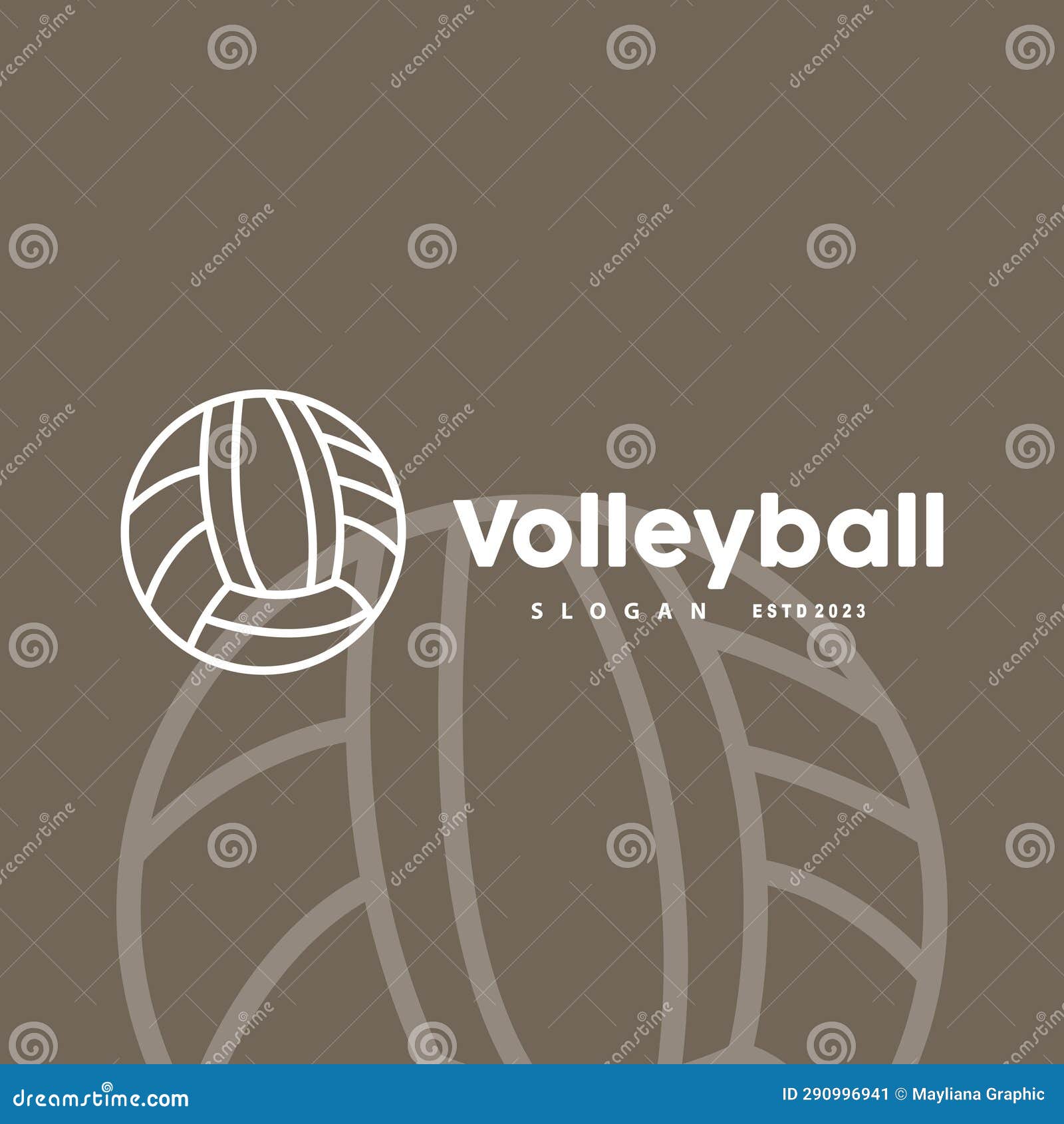 Volleyball Logo, Sport Simple Design, Illustration Template Vector ...