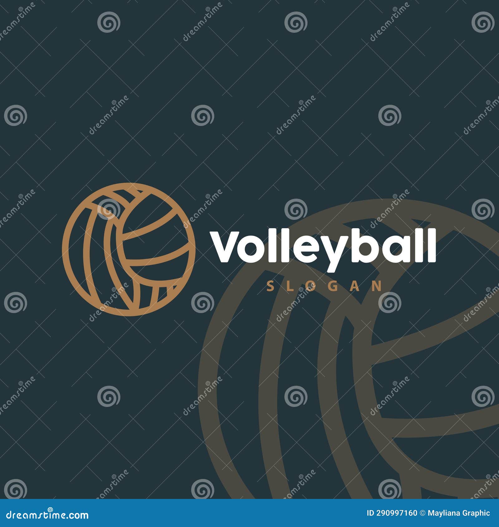 Volleyball Logo, Sport Simple Design, Illustration Template Vector ...
