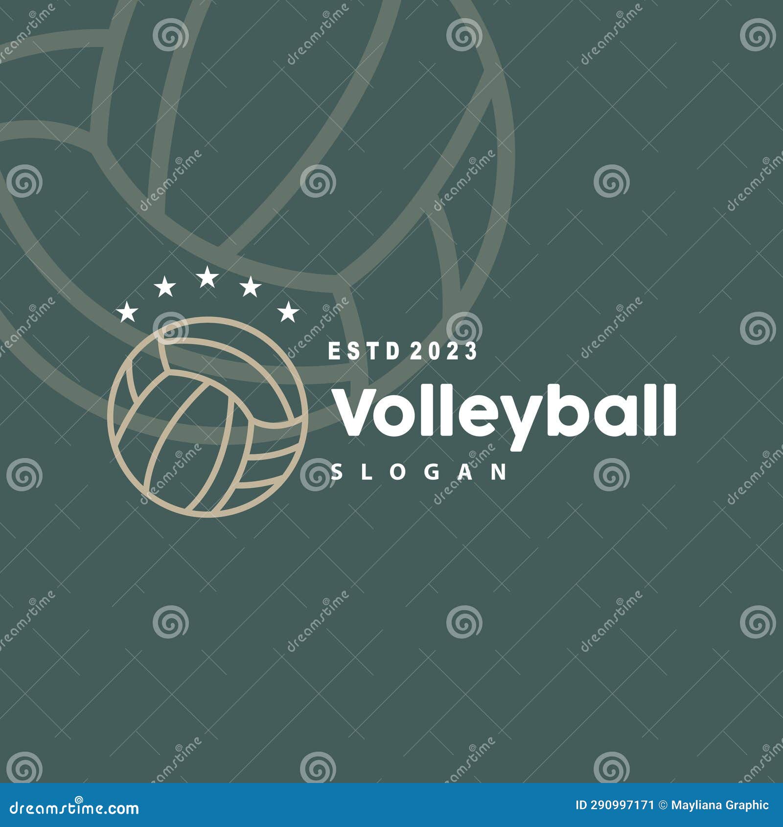 Volleyball Logo, Sport Simple Design, Illustration Template Vector ...