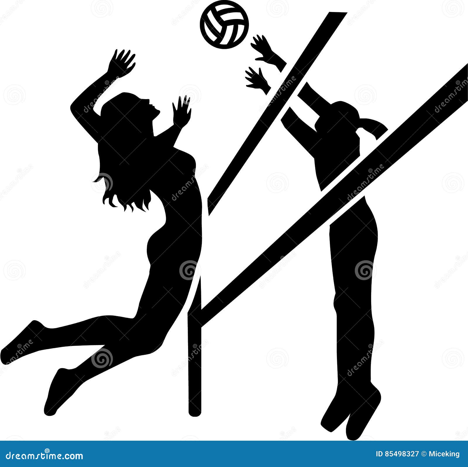 Volleyball Match Player stock vector. Illustration of symbol - 85498327