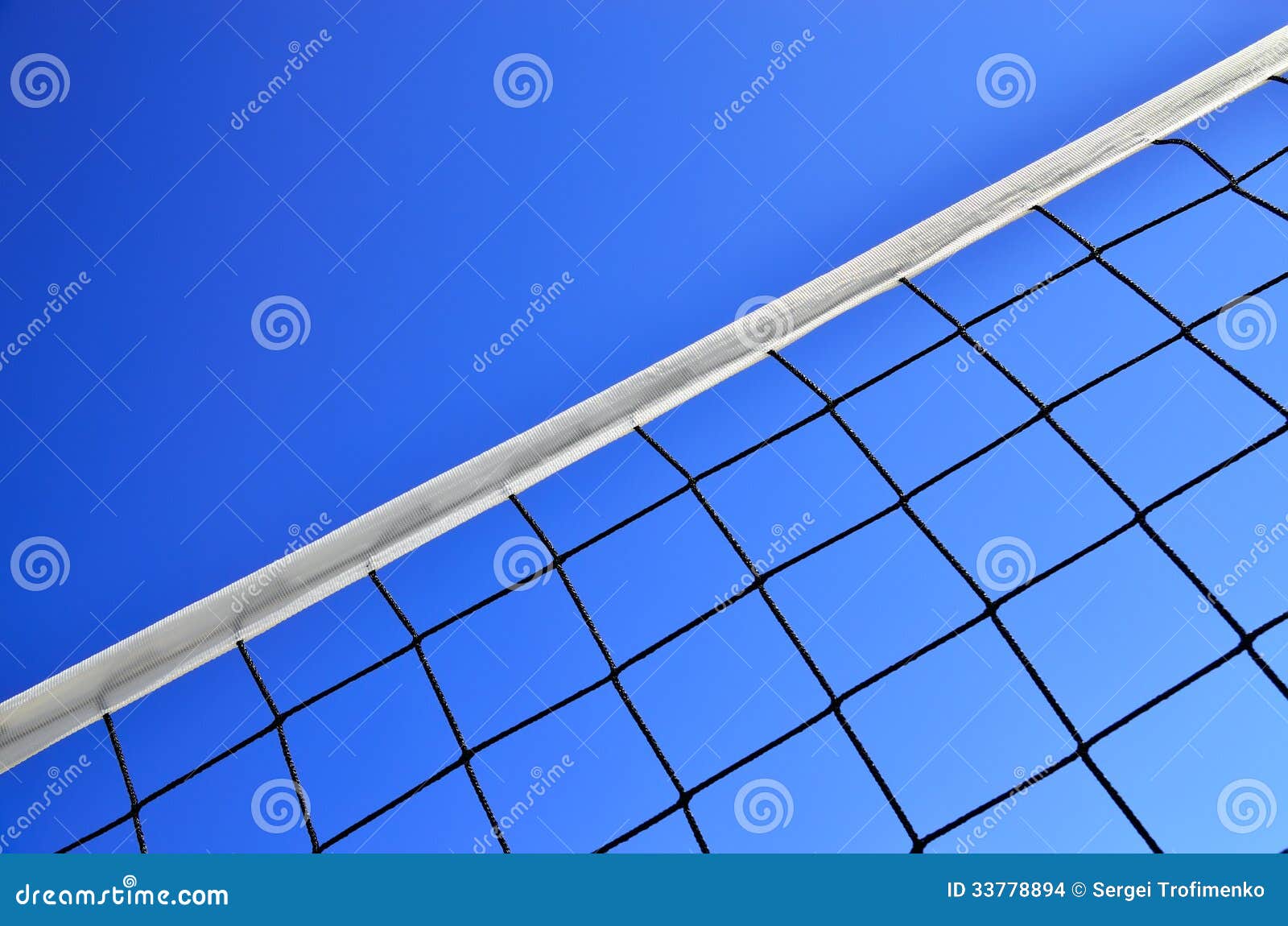 Volleyball Net Against the Blue Sky Stock Photo - Image of match ...