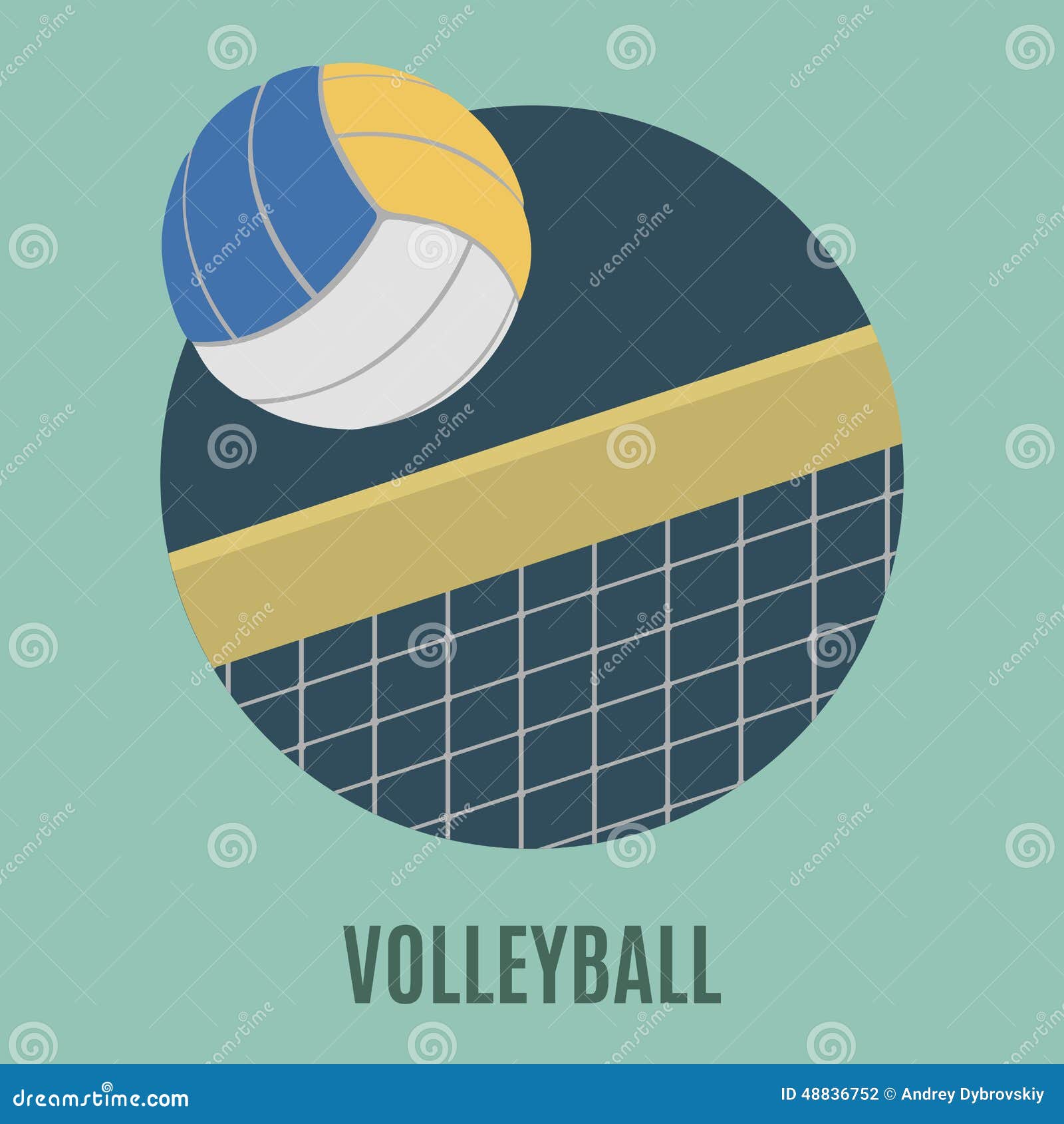 Volley Ball Vector Illustration, Volley Ball Clip Art, Volleyball Icon ...