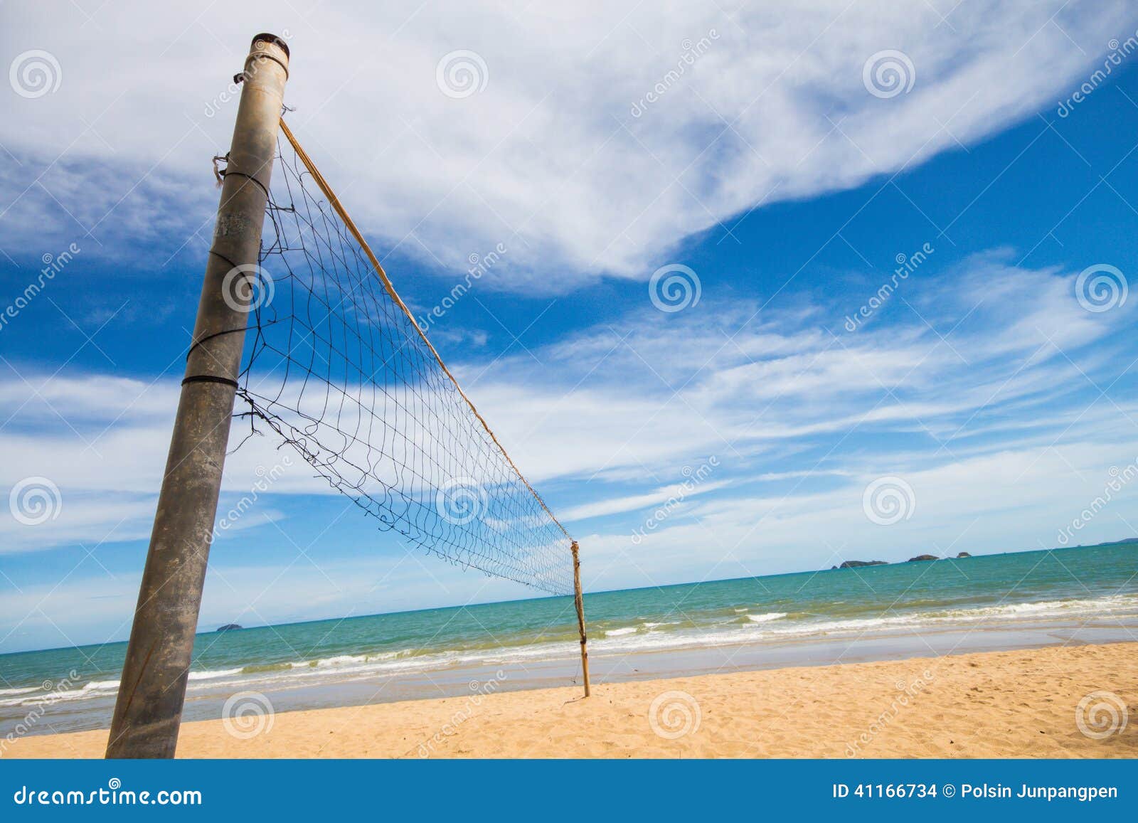 Volleyball Net on the Beach Stock Photo - Image of paradise, climate ...
