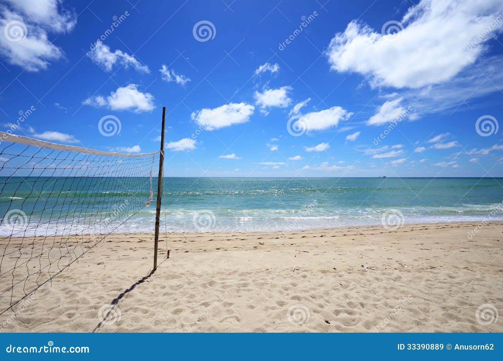 Volleyball Net at the Beach Stock Image - Image of game, coastline ...