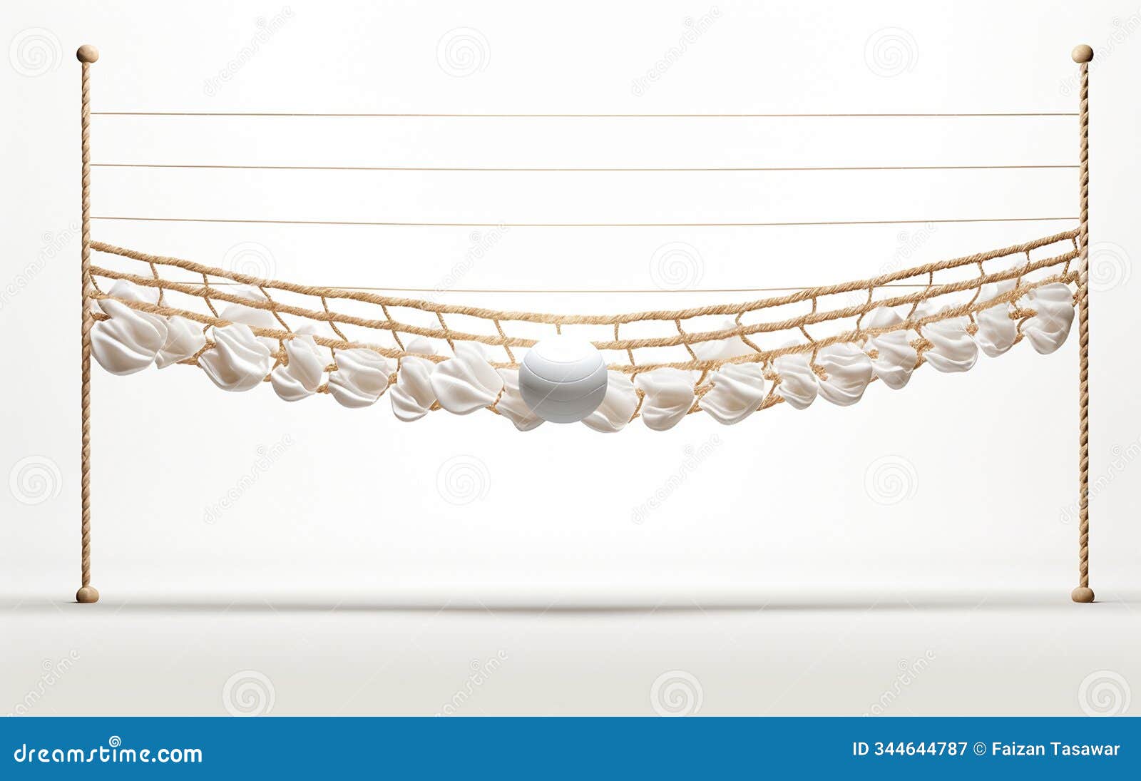 Volleyball Net Chain on White Background Stock Illustration ...